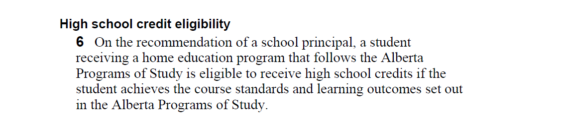 Alberta Homeschooling High School